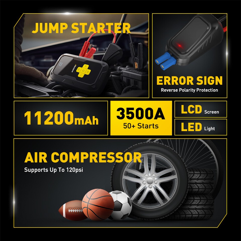 AUXITO 6000A Car Jump Box 12v Battery Jumper Car Starter Booster Heavy ...