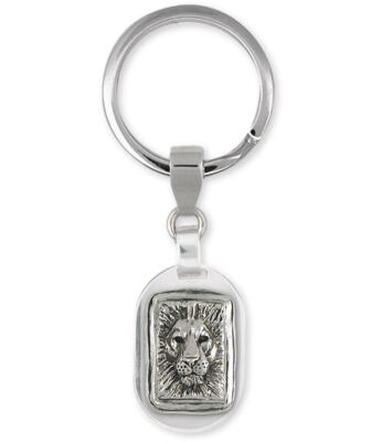 Lion Key Ring Jewelry Sterling Silver Handmade Lion Key Ring LION1-KRE ...
