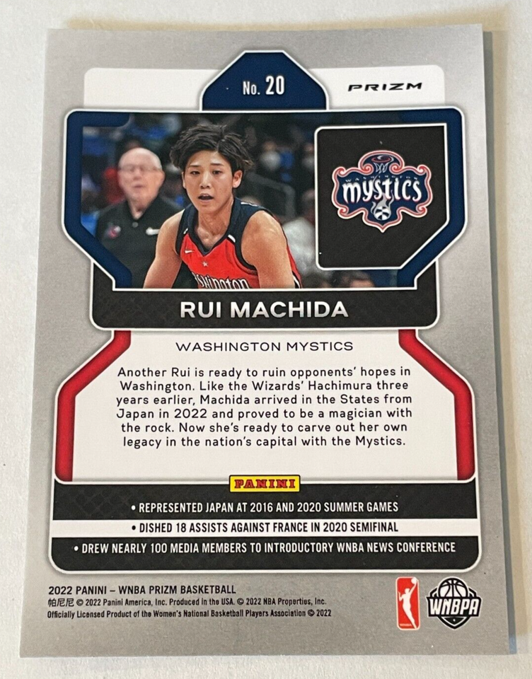 2022 Panini Prizm WNBA Rui Machida #20 SILVER PRIZM Rookie Card RC ...
