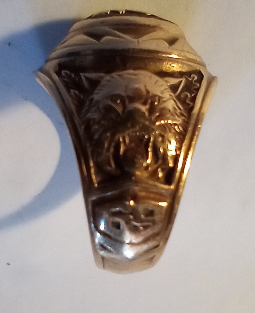 1969 10k LION Gold Class Ring 12.6 Grams Sz 10+ BALF… - Gem