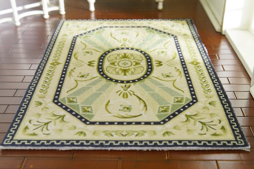 1/12 Shabby Chic Dollhouse Pastel Green French Design Miniature Rug | eBay