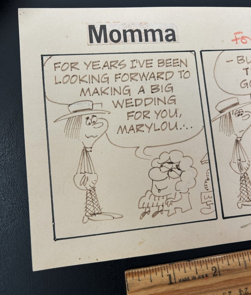 ORIGINAL MOMMA Pen & Ink COMIC STRIP ART signed by MELL LAZARUS 1981 | eBay