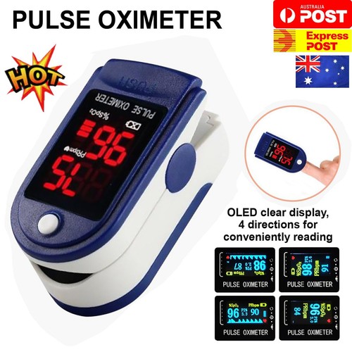 Pulse Oximeter Blood Oxygen Saturation SpO2 Meter Finger PR Monitor ...
