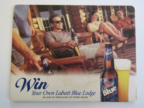 Beer Bar Coaster ~ ~ LABATT Brewing Blue ~ Ontario, Canada ~ Win a ...