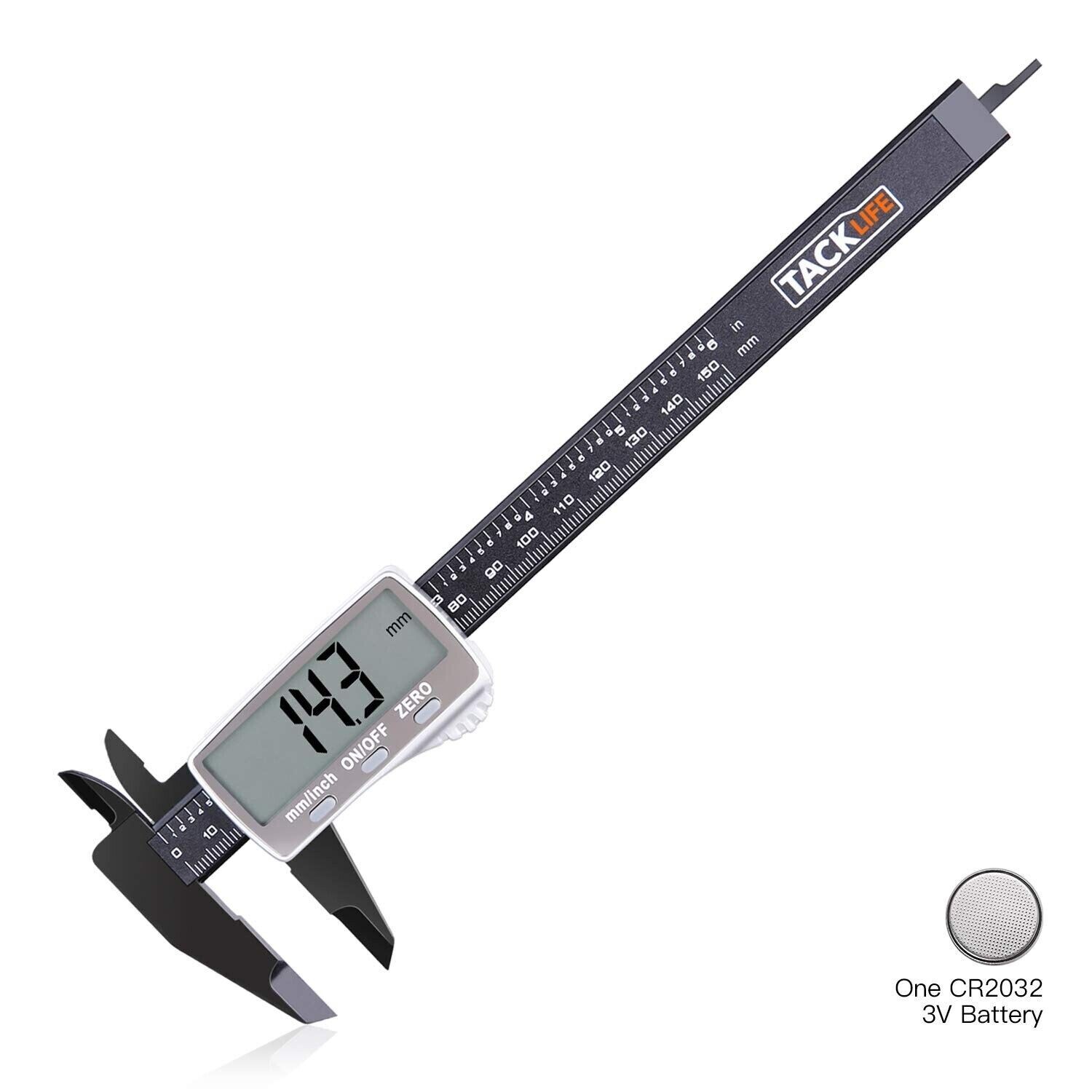 150mm 6" Digital Caliper Lightweight Measures Depth Step in Metric and ...