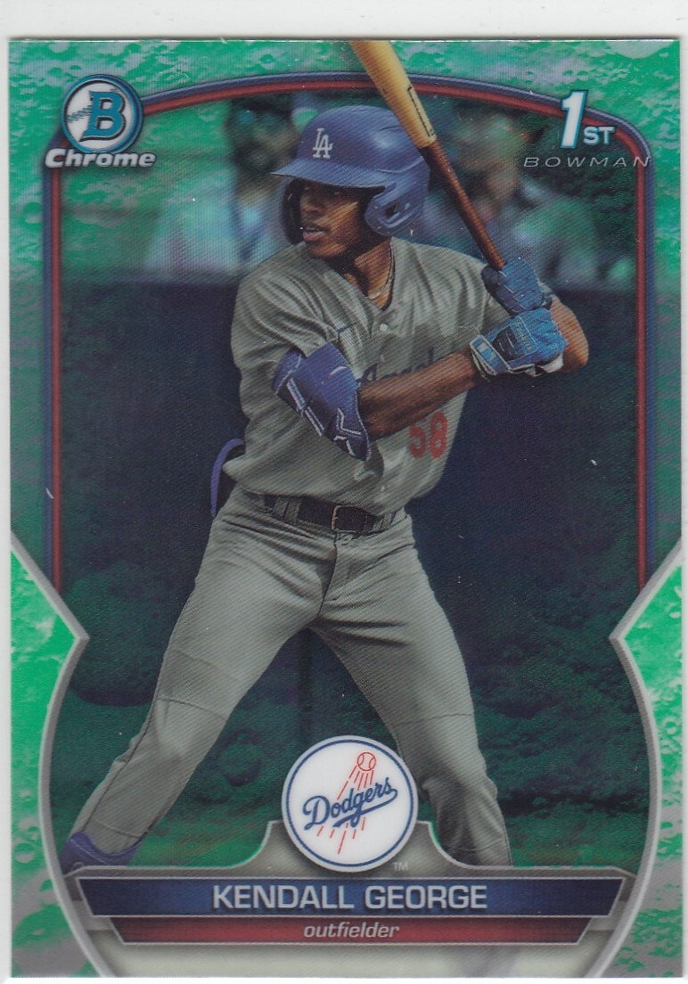 KENDALL GEORGE BOWMAN CHROME DRAFT 1ST ROOKIE LUNAR GLOW REFRACTOR RC ...