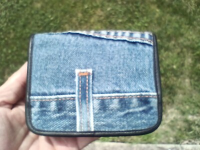 jean wallet with zipper close CH724 | eBay