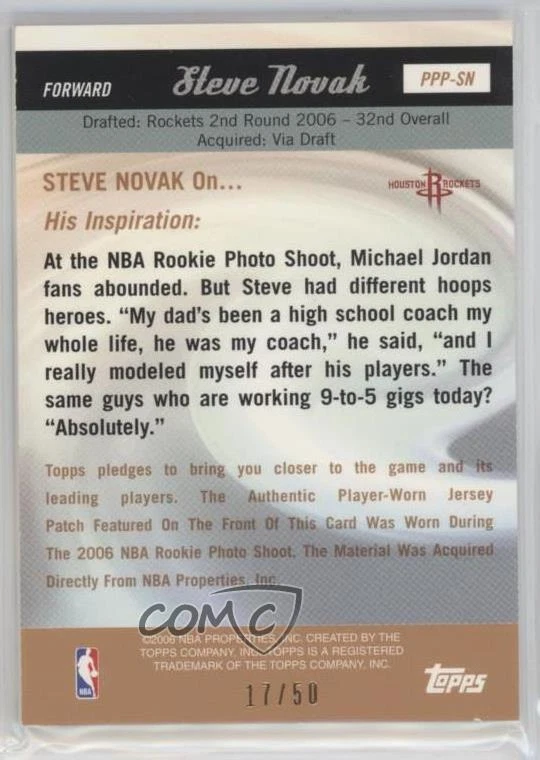 Steve Novak Dallas Rookie Card