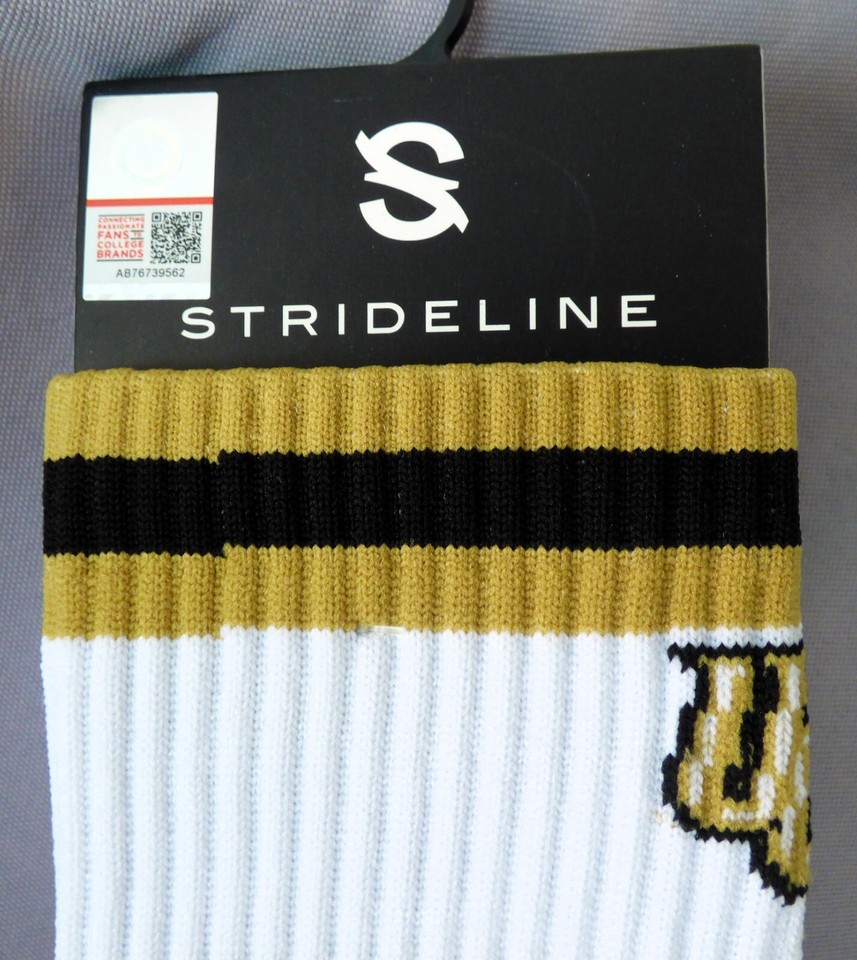 UCF NCAA Knights Socks STRIDELINE Sz 8-12 M/L 50% Off retail Central ...