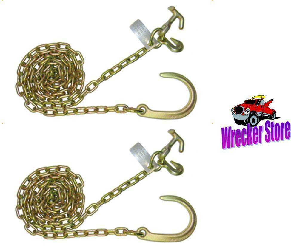 10' G70 8" J HOOK, T & Mini J HOOK COMBO WRECKER TOW TRUCK CHAIN - 1 ...