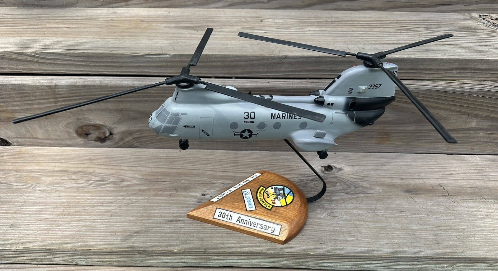Sea Knight CH-46 Boeing Vetrol US Marines Helicopter Desk Model ...