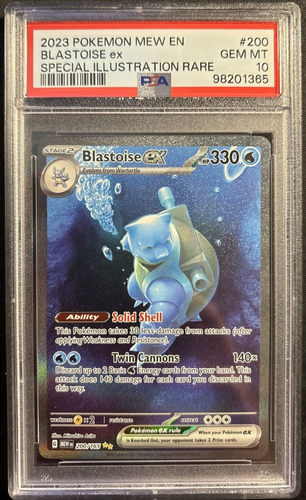 PSA 10 Blastoise ex 200/165 SIR Pokemon Card 151 English MEW EN GEM ...