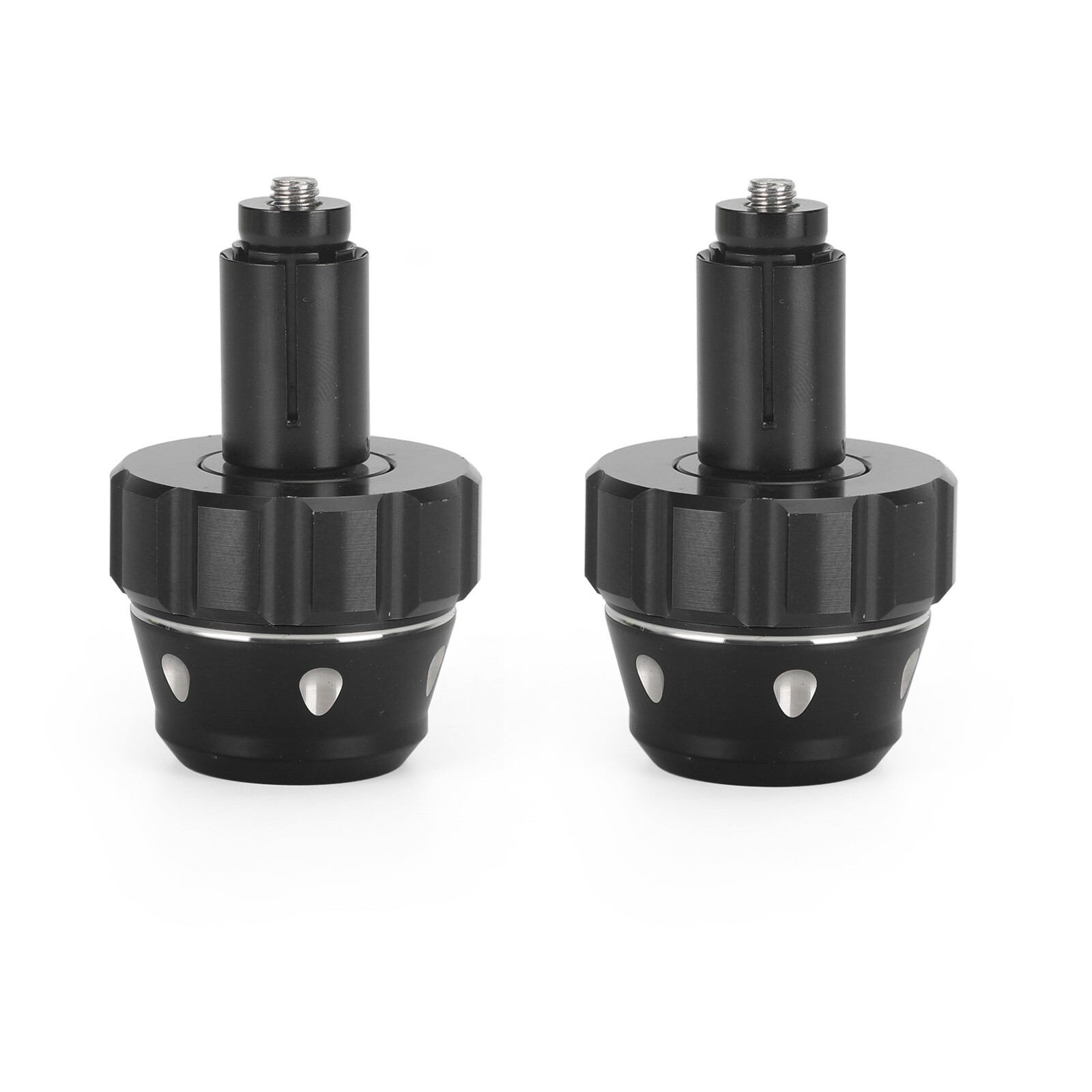 CNC Aluminum Handlebar End Weights 13-18mm Inner Black For Motorcycle ...
