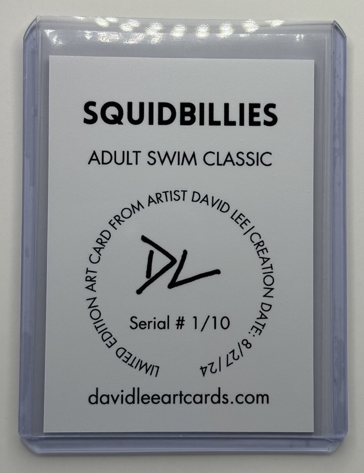 Squidbillies Limited Artist Signed “Adult Swim Classic” Trading Card 1/ ...