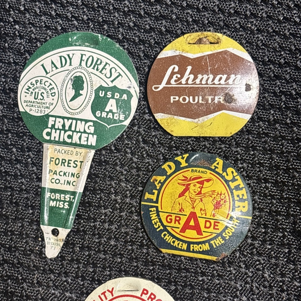 Vintage Chicken Poultry Inspected Tag Lot Of 7 Frying Chicken USDA | eBay