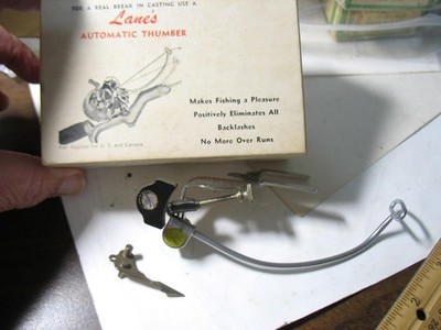 Lane's Auto Thumber WEIRD old fishing gadget in original box | eBay