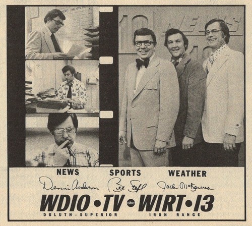 1975 WDIO TV AD~BILL STEFL DENNIS ANDERSON JACK MCKENNA MINNESOTA NEWS ...
