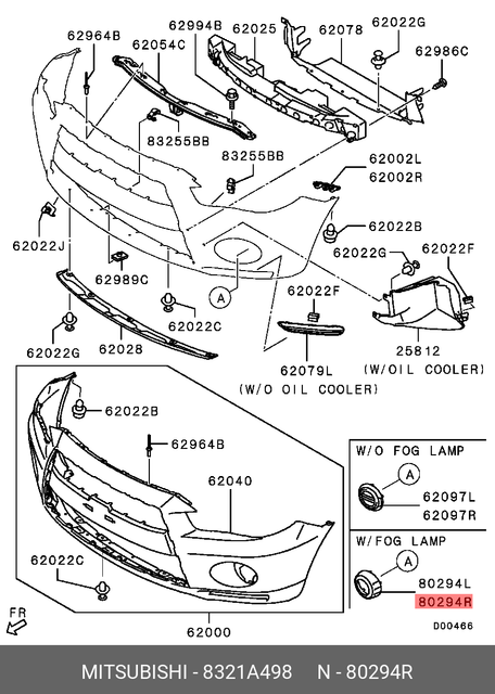 Genuine OE Cover Assembly Head Lamp 8321A498 for Mitsubishi 8321-A498 ...