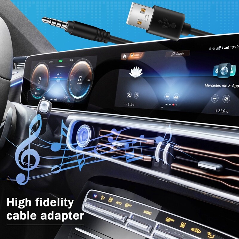 3.5mm Plug AUX Audio Jack to USB 2.0 Male Cable Adapter Cord for Car ...