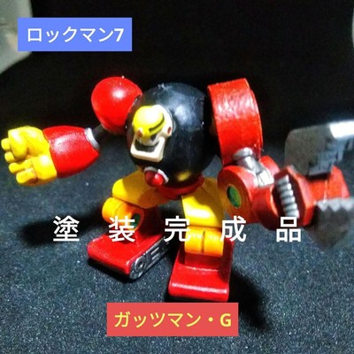Megaman Gutsman Great ALL PAINTED Retro Ruber Mini PVC Figure | eBay