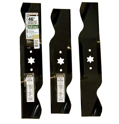 3x MTD Mower Blade Set For 46" Deck Huskee LT4600 Cub Cadet LT1045 ...