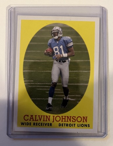 Calvin Johnson 2007 Topps ROOKIE Card #8 of 22 Turn Back The Clock RC ...