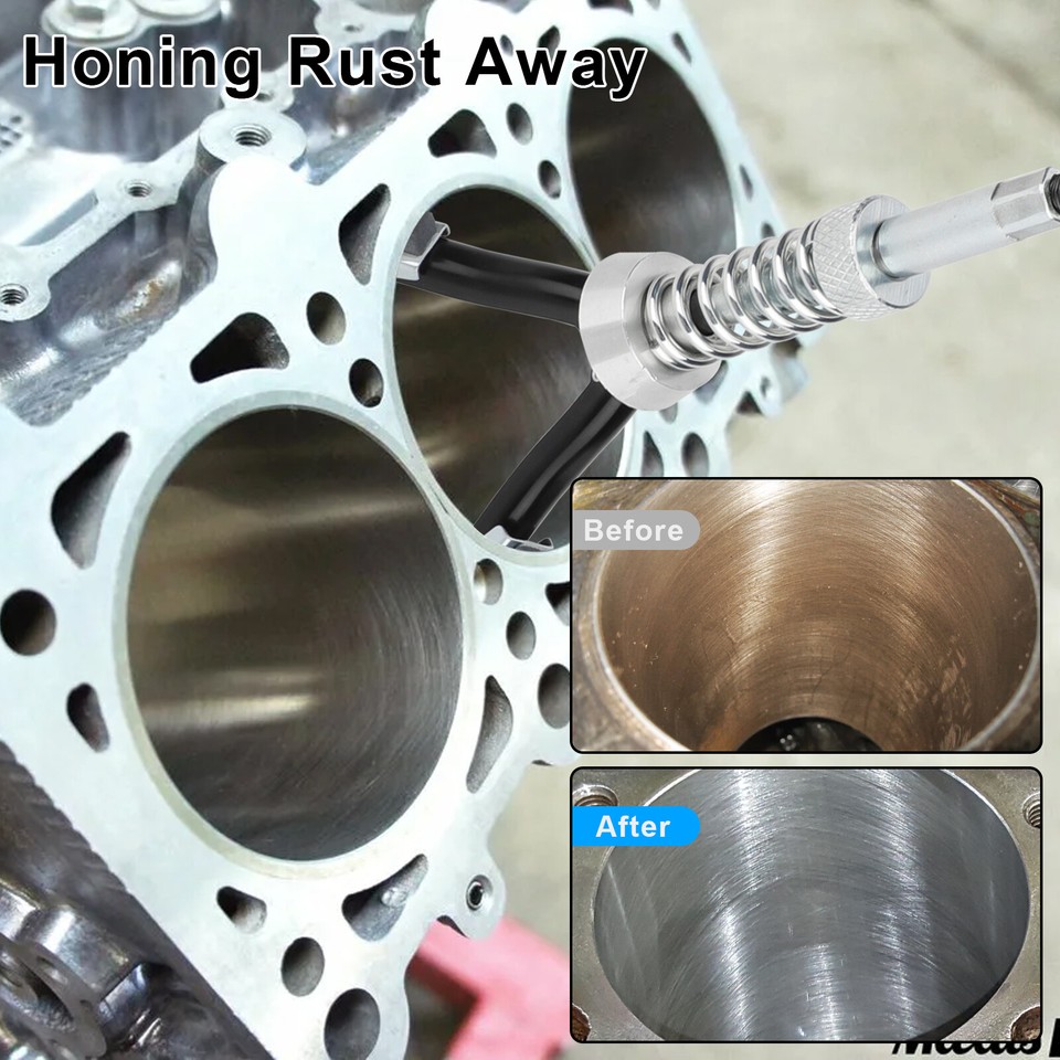 Car Engine Brake Cylinder Hone Flexible Shaft Bore Honing Tool 3/4" To ...
