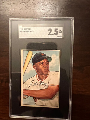 1952 Bowman Willie Mays 2.5 #218 SGC | eBay