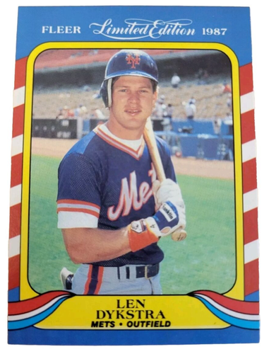 1987 Fleer Limited Edition Len Dykstra Baseball Card #13 New York Mets ...