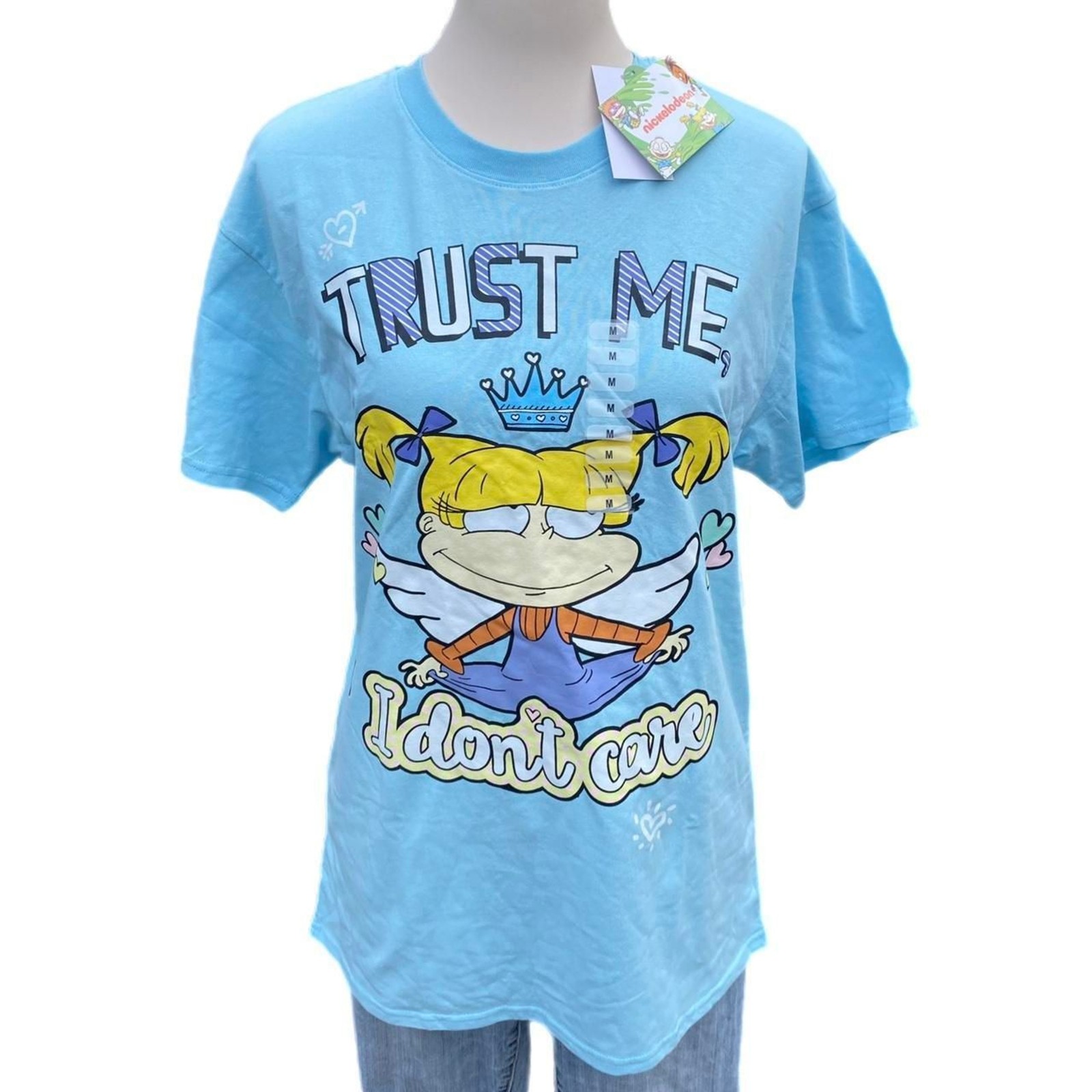 Nickelodeon Rugrats Angelica "I don't care" NWT Kidcore T-Shirt - Size ...
