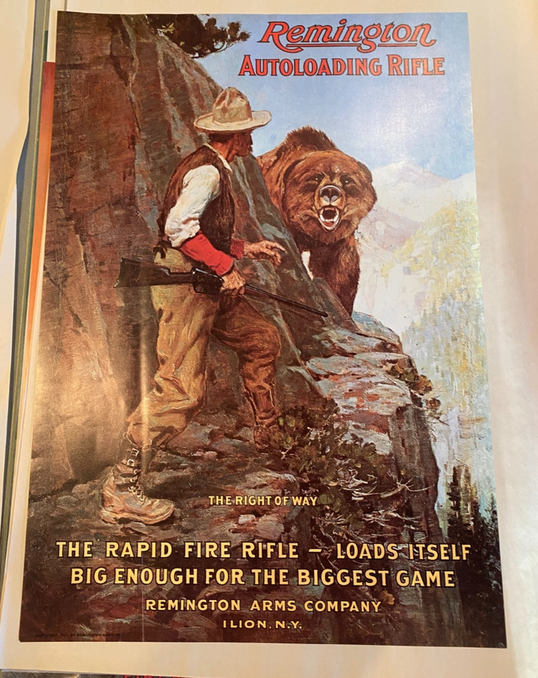 Vintage Set of 4 Remington Advertisement Posters | eBay