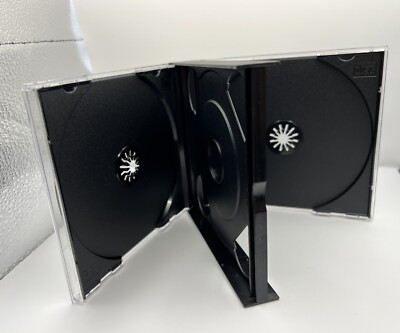 3 NEW CHUBBY 24MM Double (2) CD CASE WITH BLACK TRAY, ASSEMBLED, 1057Q ...