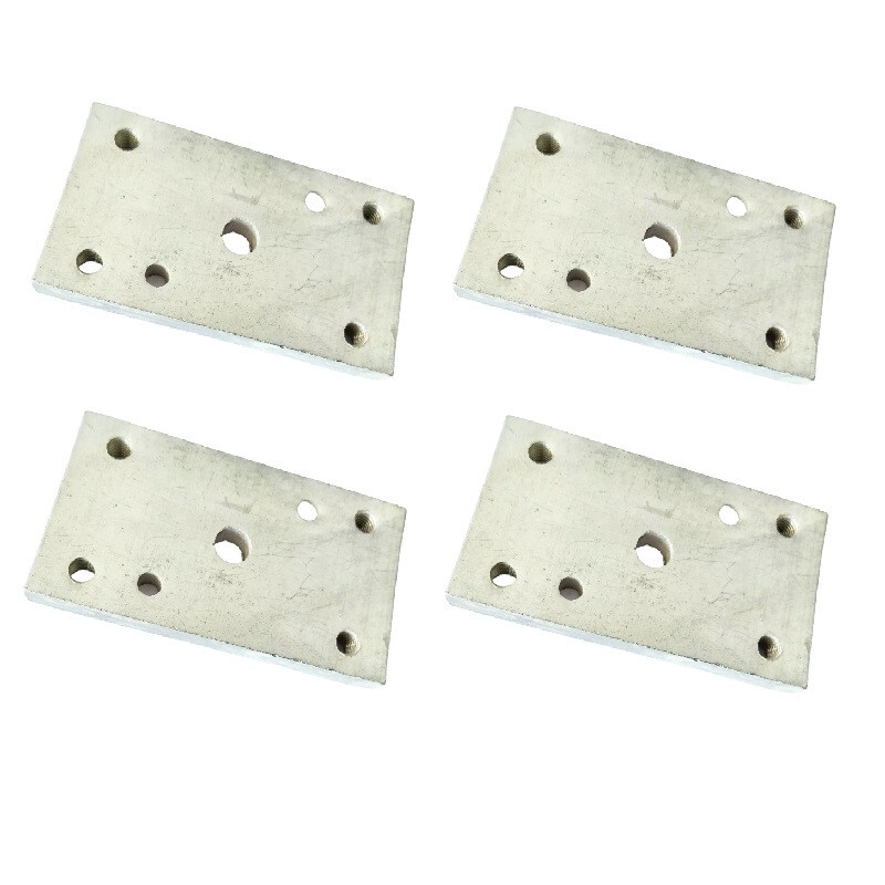 Kit 4 Plates Rectangular Galvanized Perforated Plate 81x45x8mm ...