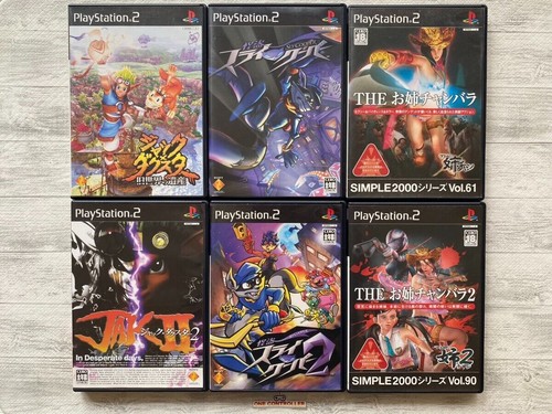 SONY PS2 Jack and Daxter 1 2 & Kaito Sly Cooper 1 2 & THE Onechanbara 1 ...