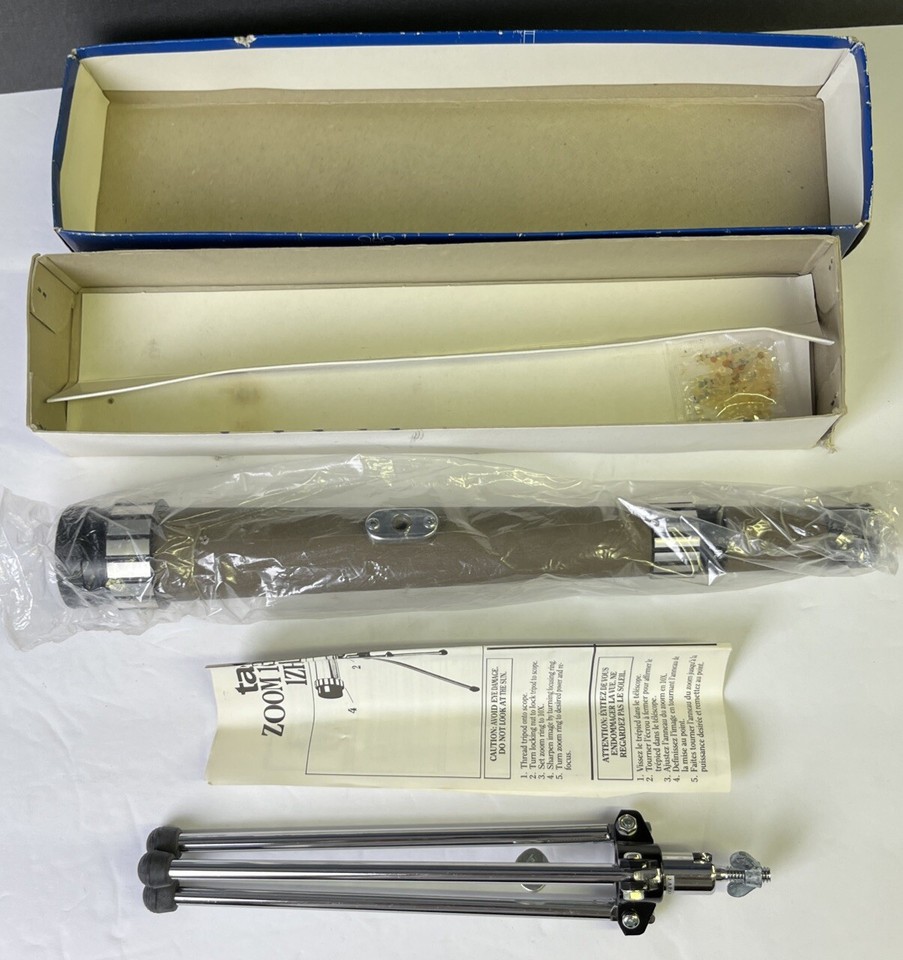 Vintage Tasco Telescope 10X-30X 30MM ZOOM 1 ZHS SCOPE with Box NICE! | eBay