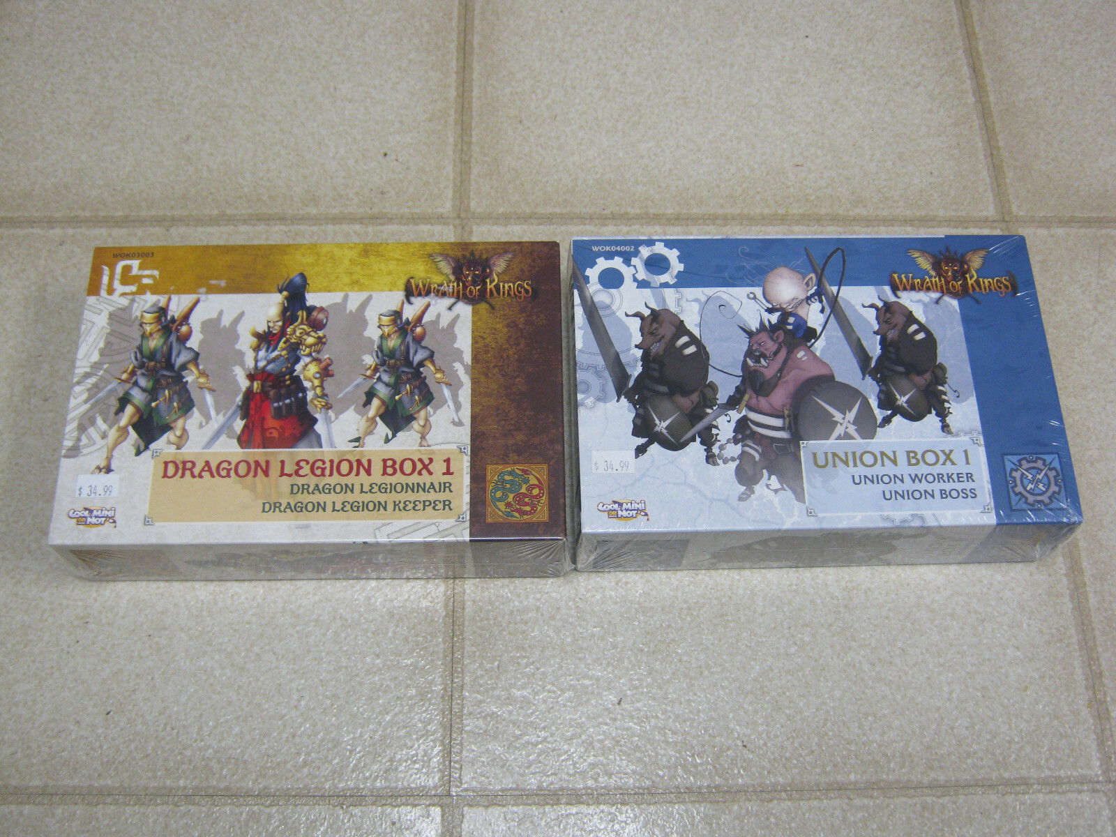 Wrath of Kings miniature lot (2), Dragon Legion Box 1 and Union Box 1 ...