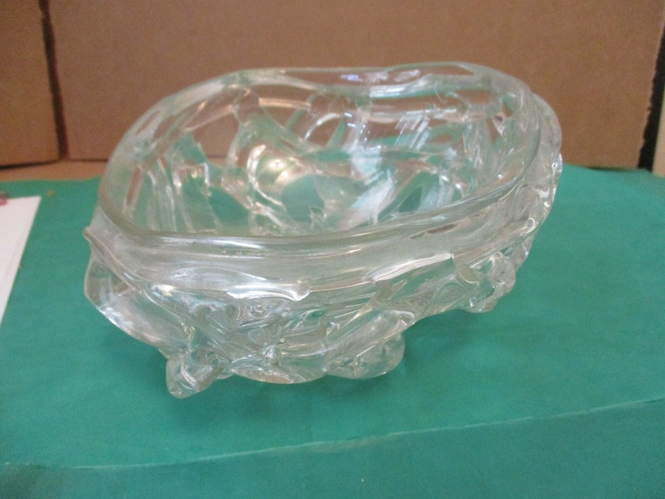 Rare Drew Smith Studio Art Glass Bowl Nest, 1984, Clear, OH USA | eBay