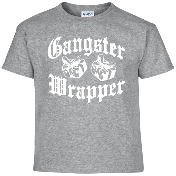 Funny Christmas Gangster Wrapper T Shirt Gangsta Hip Hop Thug Life ...