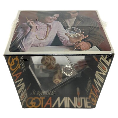 VTG 1973 Scrabble Got A Minute Game Acrylic 3” Cube Sand Timer NIB ...