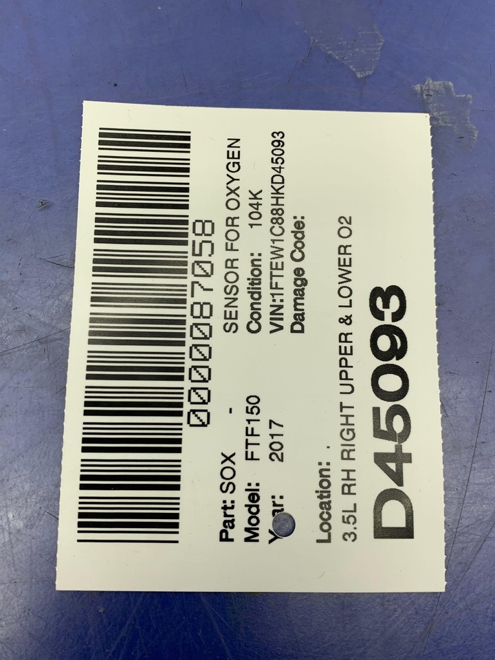 2015-2017 FORD F150 OEM 3.5L RIGHT UPPER & LOWER O2 OXYGEN SENSOR SET ...