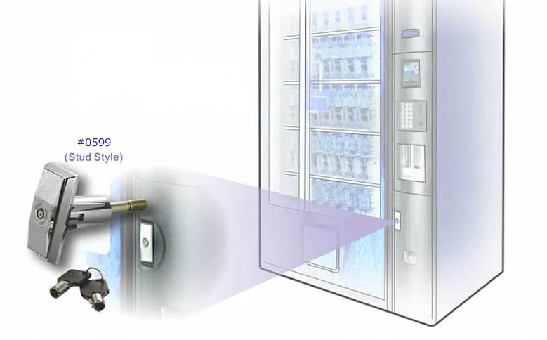 Snack Soda T Handle Vending machine3.02" + tubular lock with 2 key ...