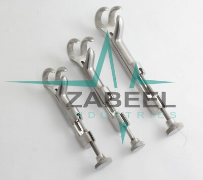 3 Pcs of Lowman Bone Clamp Small, Medium & Large Surgical Orthopedic ...