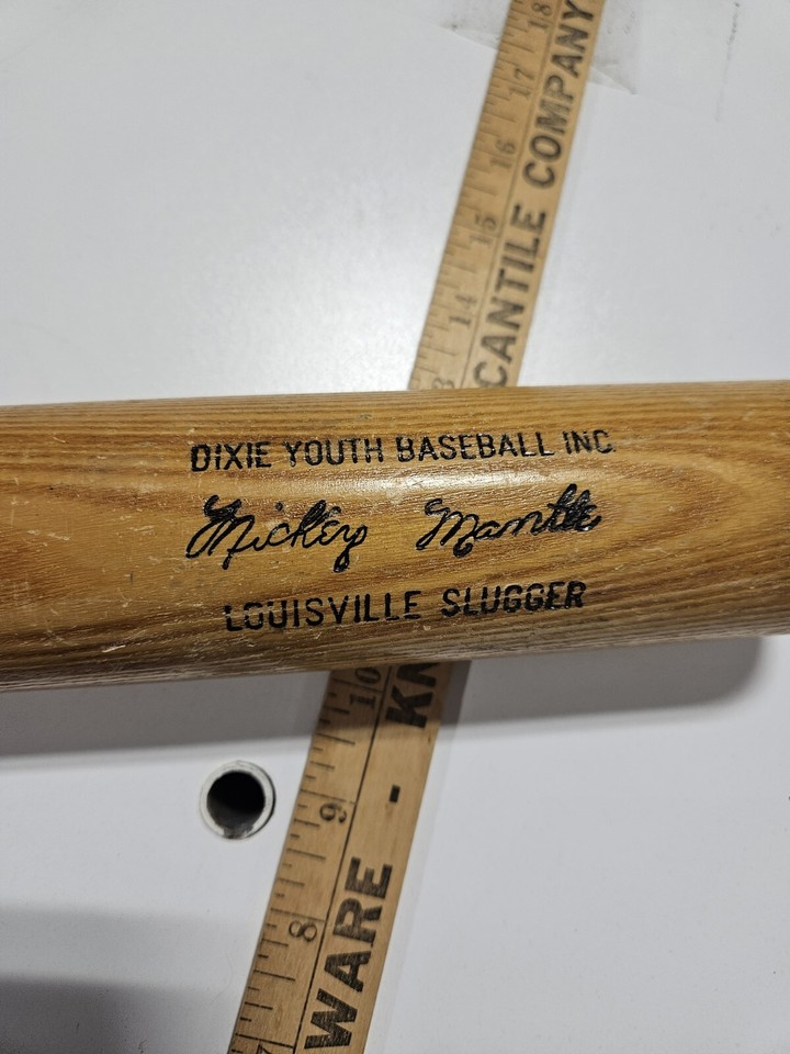 Rare Vintage Mickey Mantle Louisville Slugger 225G Dixie Youth Baseball ...