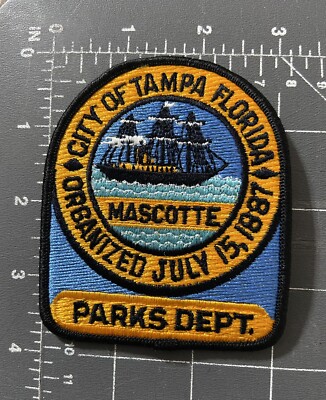 Vintage City of Tampa Florida Mascotte Parks Dept. Patch Department ...