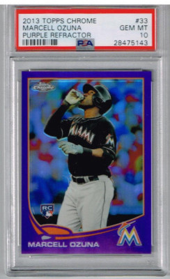 2013 Topps Chrome Marcell Ozuna Purple Refractor PSA 10 RC | eBay
