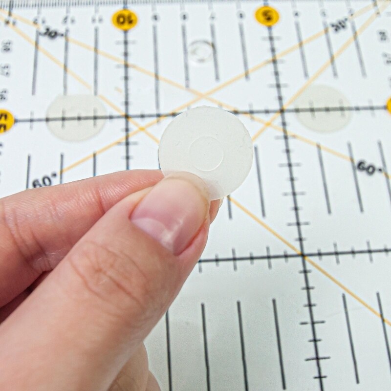 Quilting Ruler Convenient Adhesive Rings Skidproof Ruler Grip for ...