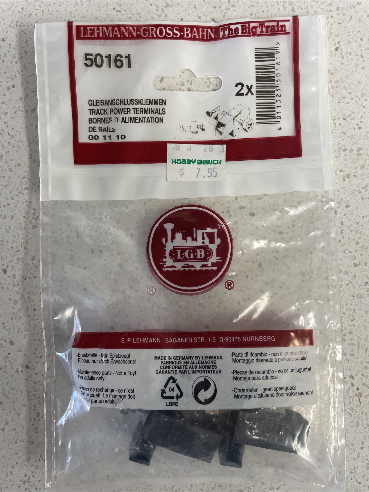 LGB #50161 "CURRENT FEED CLIPS" (Set of 2) -- NOS - BRAND NEW IN ...
