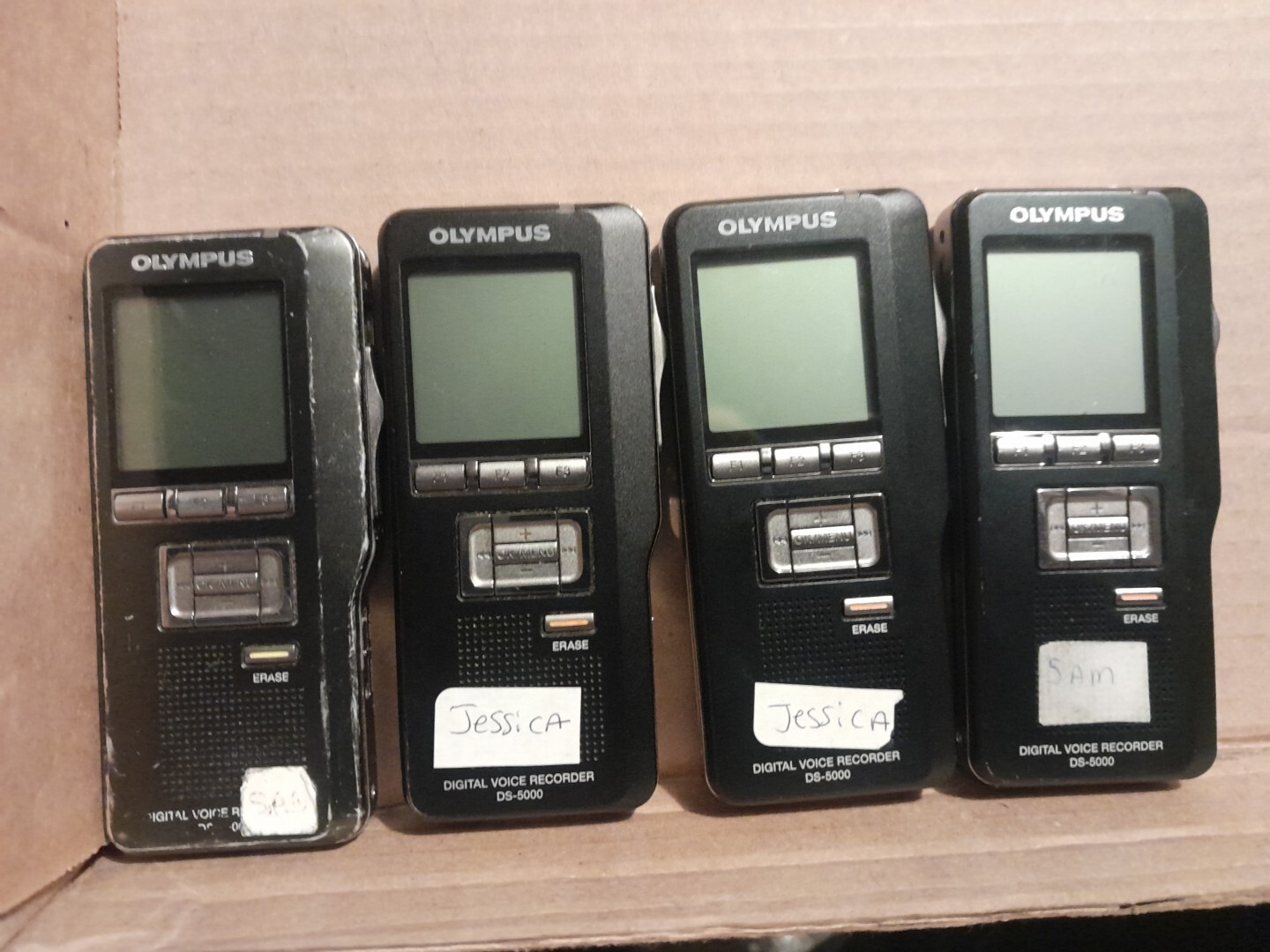 OLYMPUS DS-5000 HANDHELD DIGITAL VOICE DICTATION RECORDERS LOT OF 4 ...