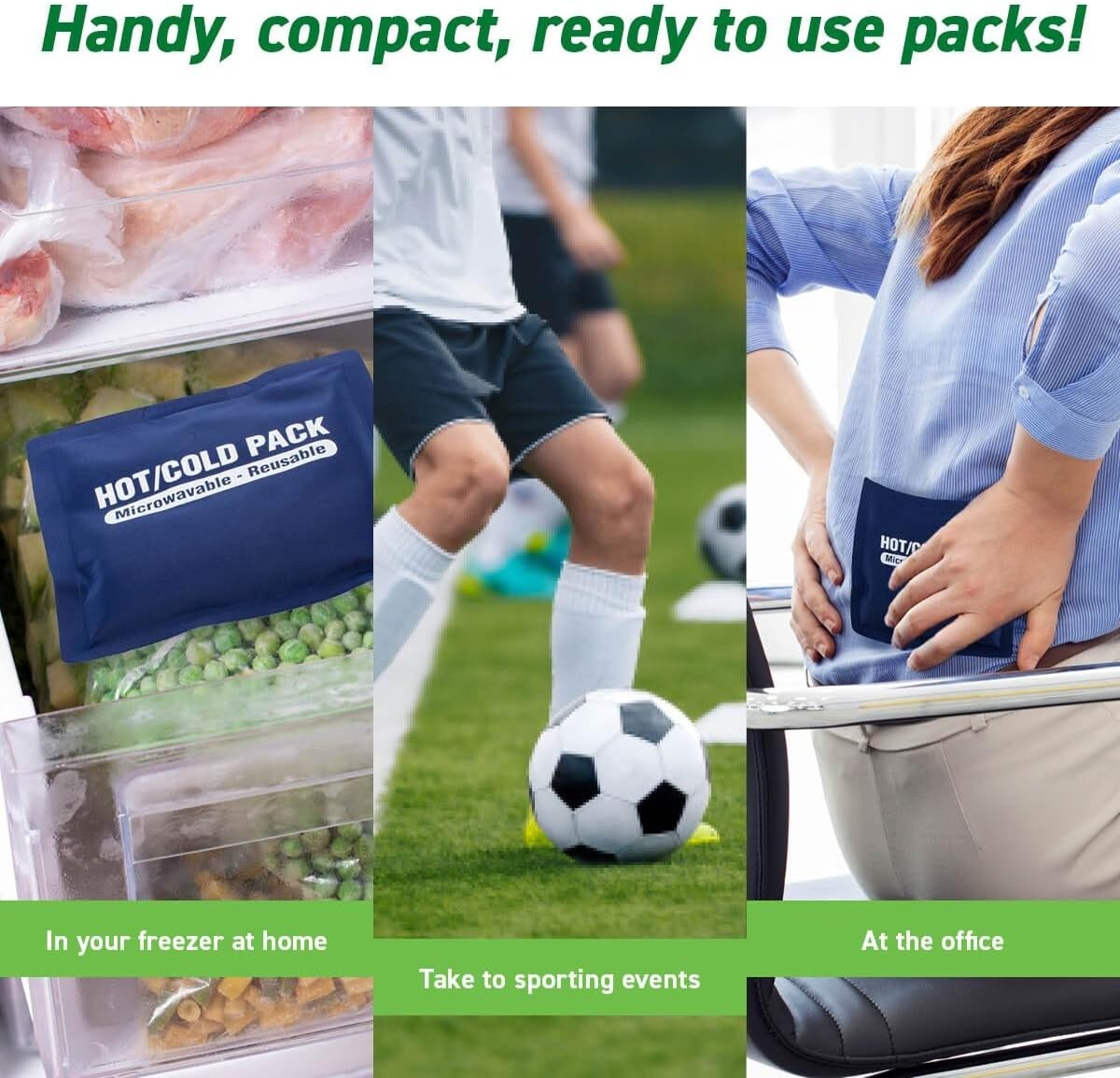 1PK Hot & Cold Pack Reusable Microwaveable Heat Ice Gel First Aid Pain ...