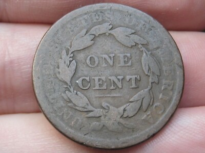 1837-1839 Matron Head Modified Large Cent- Head of 1838, Beaded Cords ...